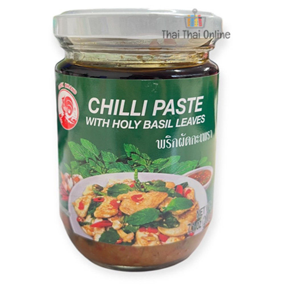 "COCK Brand" Chilli Paste With Holy Basil Leaves (200 g) - ผัดกะเพรา