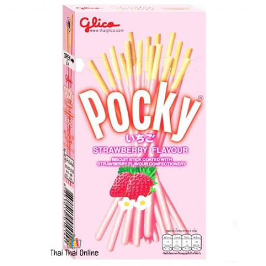 "GLICO POCKY" Pocky STRAWBERRY Flavour Biscuit Sticks (45 grams)
