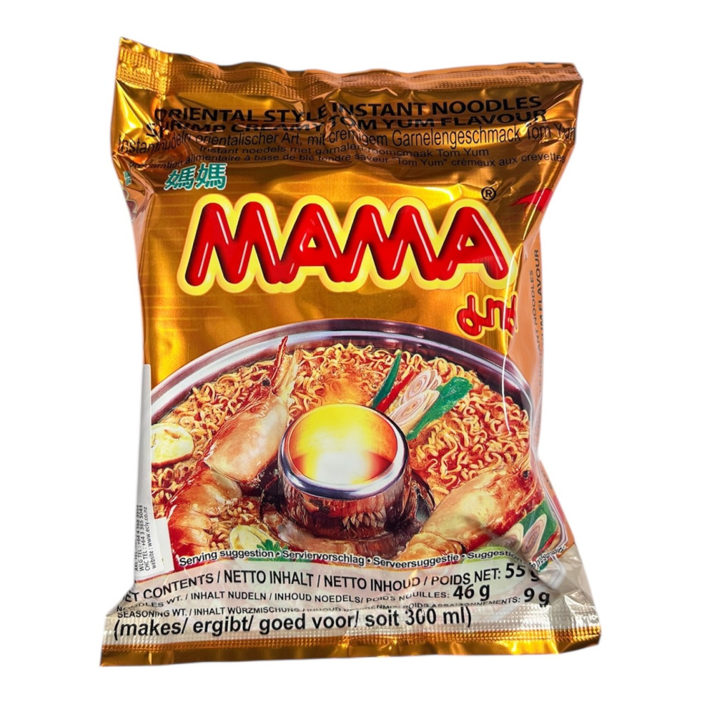 "Mama" Instant Noodles Shrimp Creamy Tom Yum Flavour (55 grams) - มาม่า ...