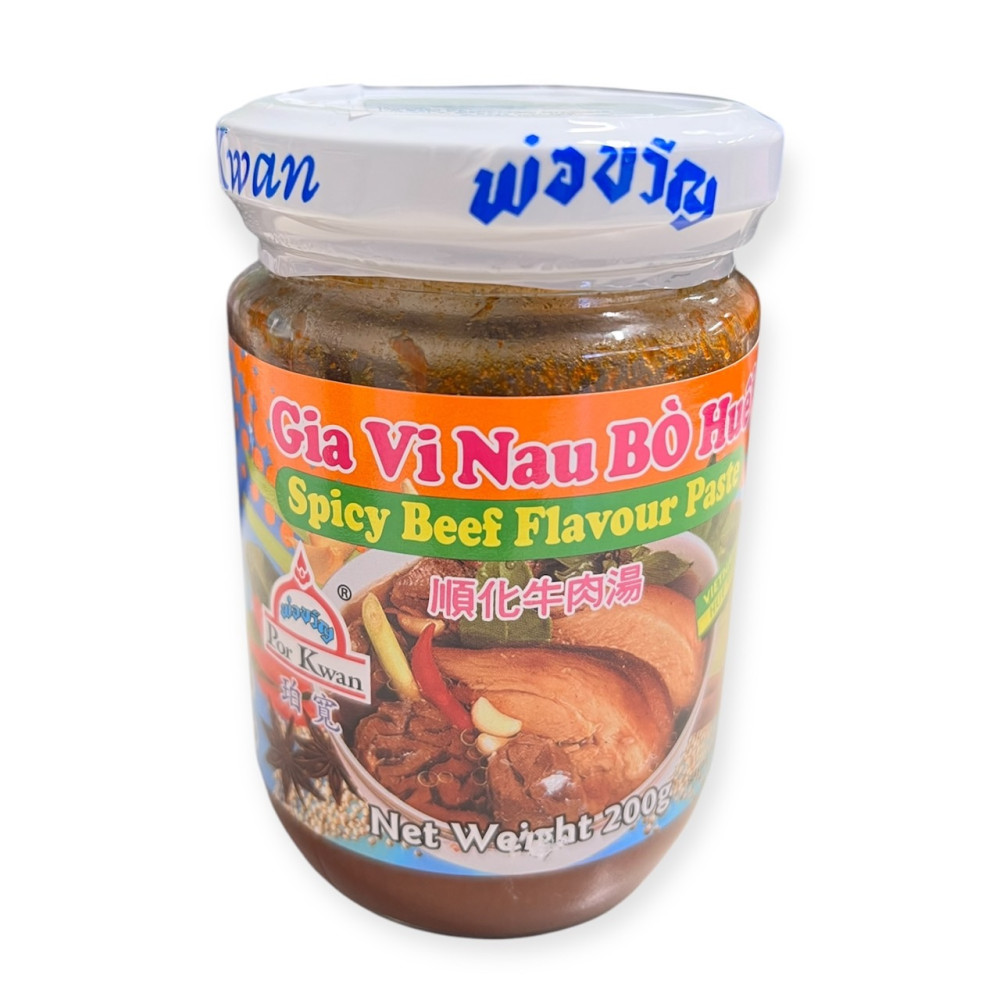 "Por Kwan" Instant Beef Flavour Paste (225grams) - ก๋วยเตี๋ยวเนื้อ